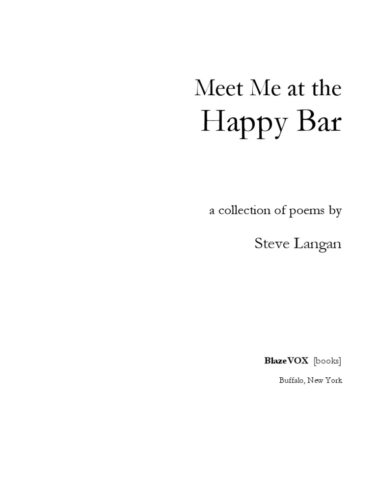 Meet Me at The Happy Bar by Steve Langan Book Preview | PDF | Nature