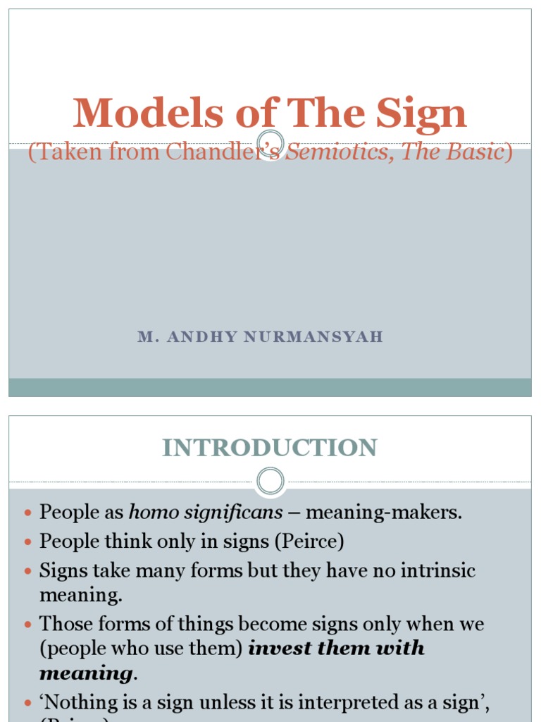 Models of The Sign Saussure | PDF | Epistemology | Contemporary Philosophy