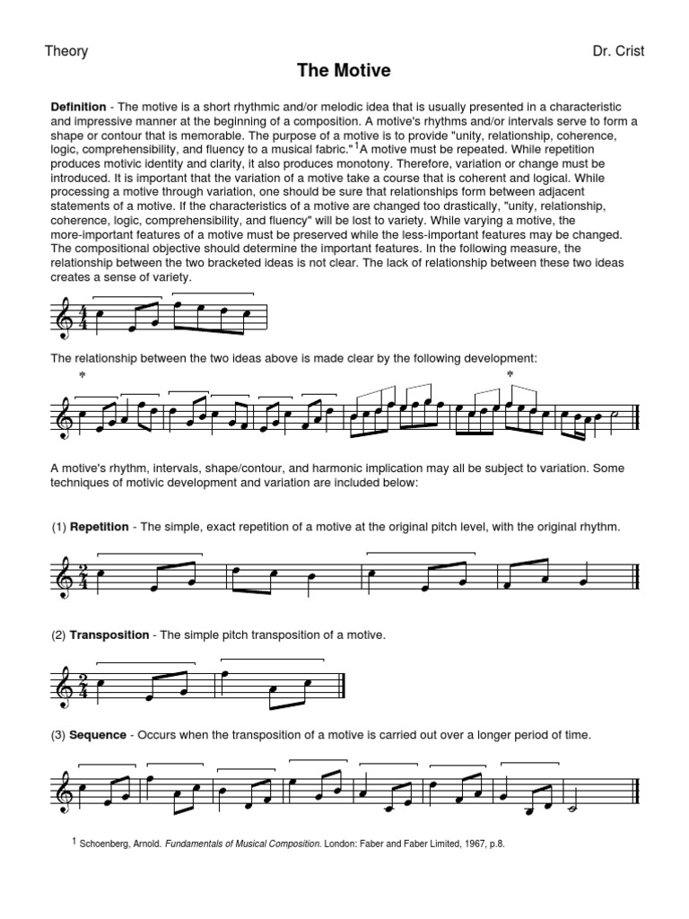 Motive | PDF | Interval (Music) | Musicology