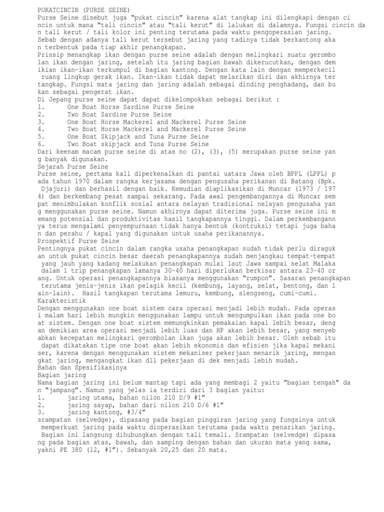 Jenis-Jenis Alat Tangkap Perikanan | PDF