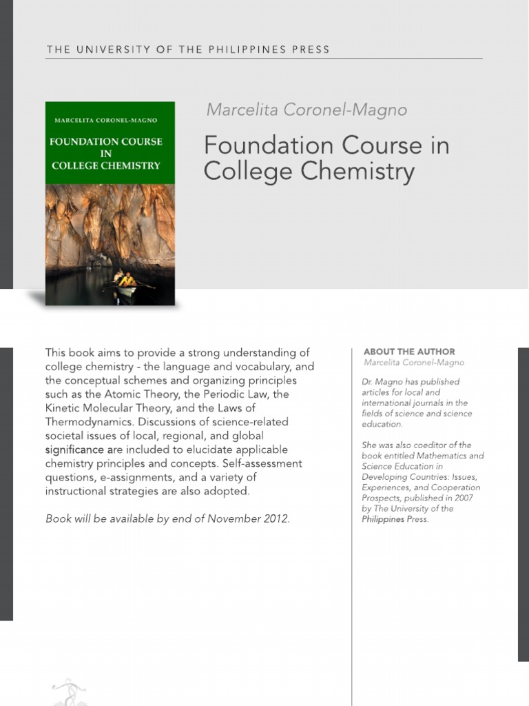 Foundation Course in College Chemistry | PDF