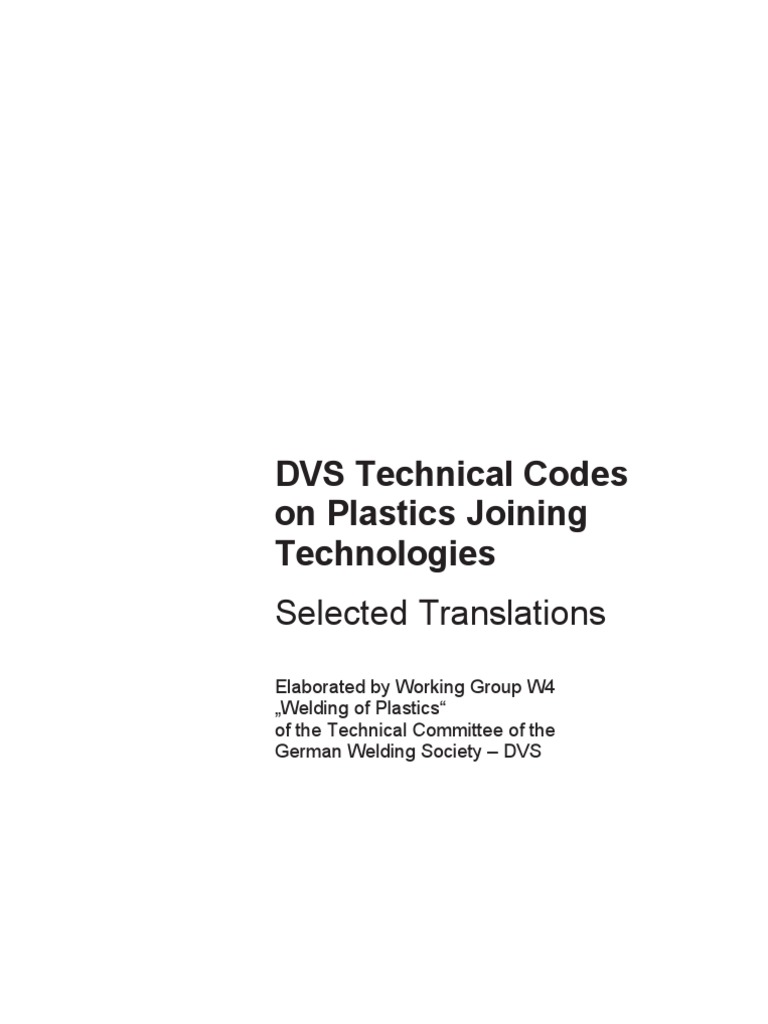 DVS Code List | PDF | Polyethylene | Welding