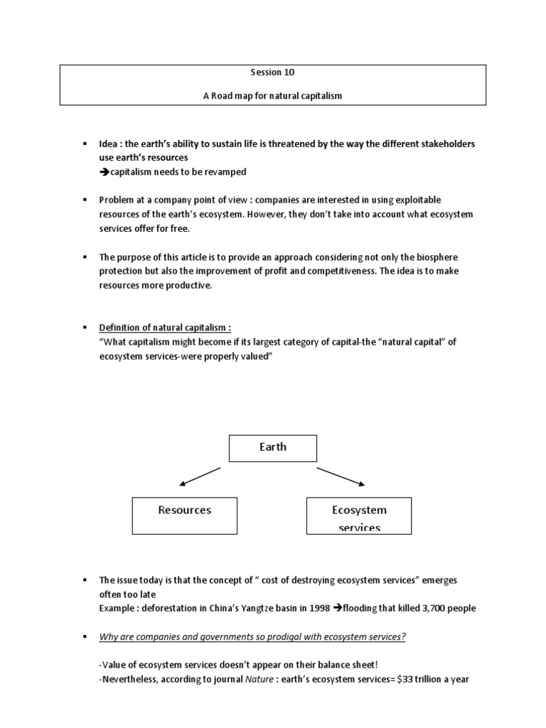 Natural Capitalism for Business Leaders | PDF | Ecosystem Services ...