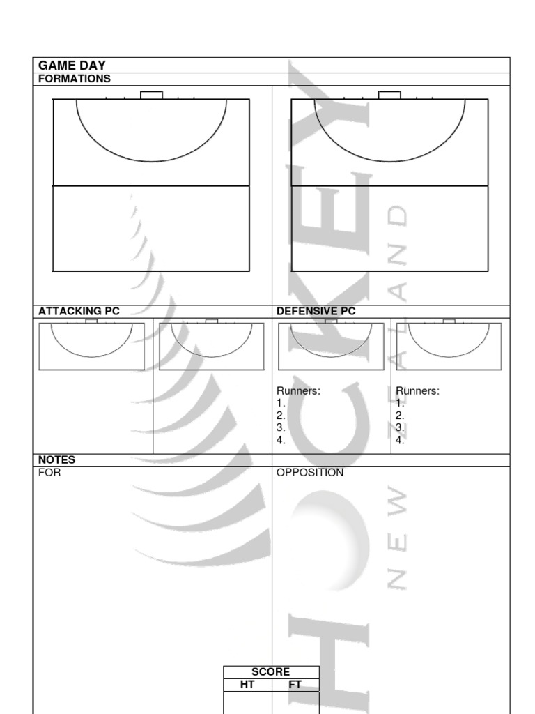 Game Day Notes Template | PDF