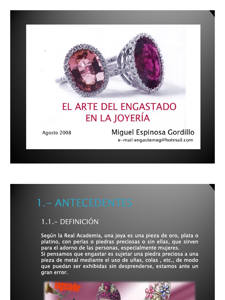 Guía Completa del Engastado en Joyería | PDF | Piedra preciosa ...
