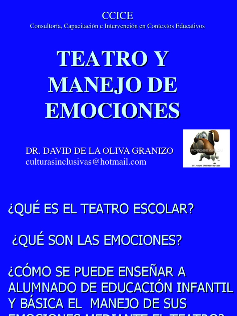 Teatro Escolar y Manejo Emocional | PDF | Terapia racional de ...