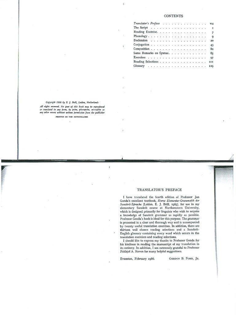 A Concise Elementary Grammar of The Sanskrit Language - Jan Gonda | PDF ...