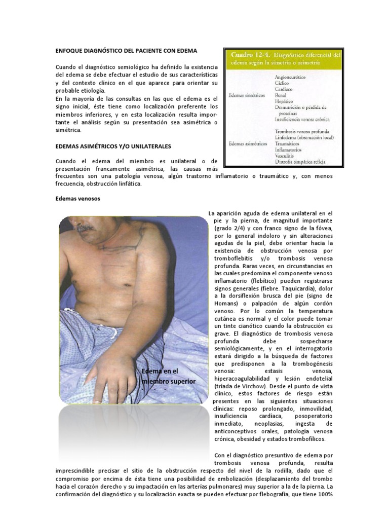 Diagnóstico y Causas del Edema | PDF | Edema | Insuficiencia cardíaca