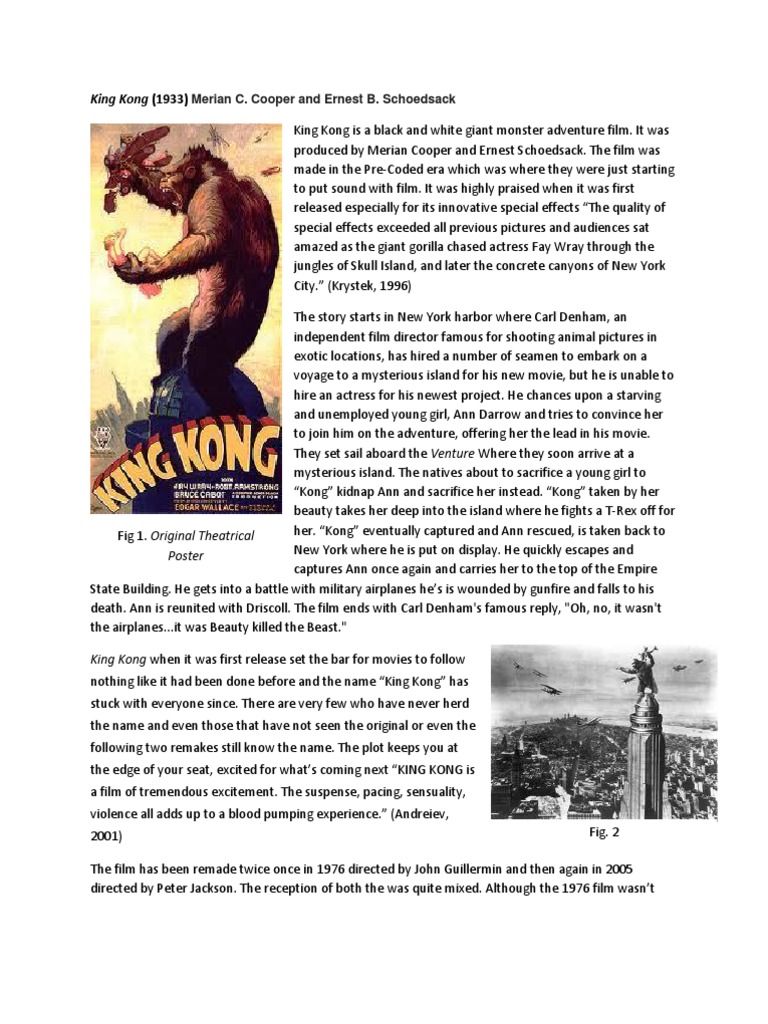 King Kong | PDF | Cinema | Leisure