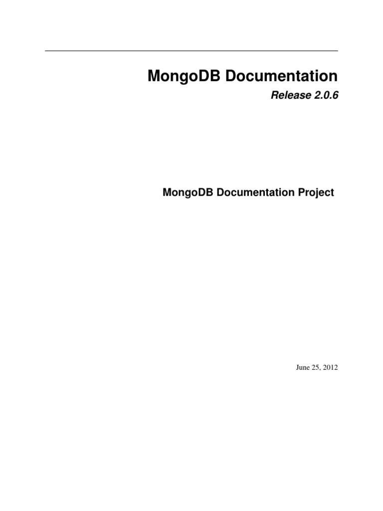 MongoDB Manual Master | PDF | Mongo Db | Command Line Interface