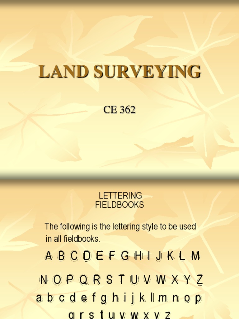 Land Surveying | PDF | Surveying | Land Lot
