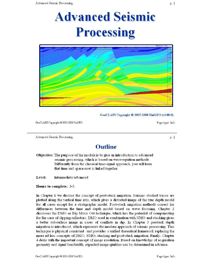 Advanced Seismic Processing | PDF
