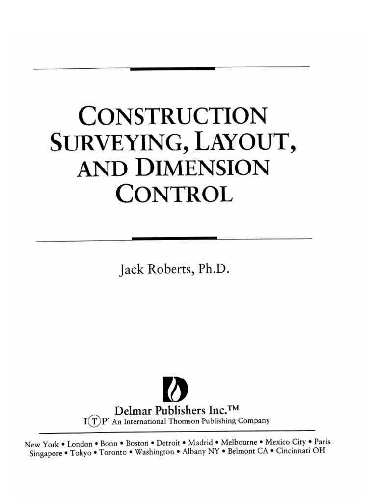 Civl235-Construction Surveying Layout Dimensional Control | PDF