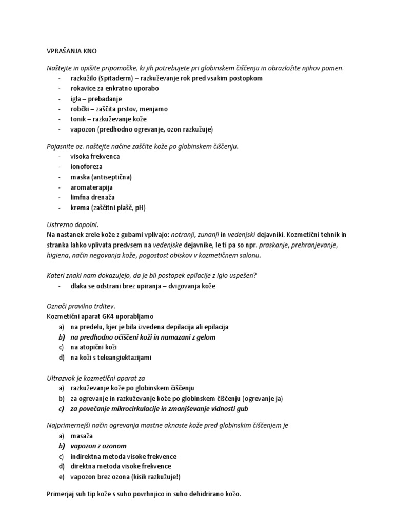 Vprašanja Kno | PDF