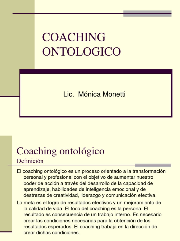 Coaching Ontológico Pdf Liderazgo Homo Sapiens