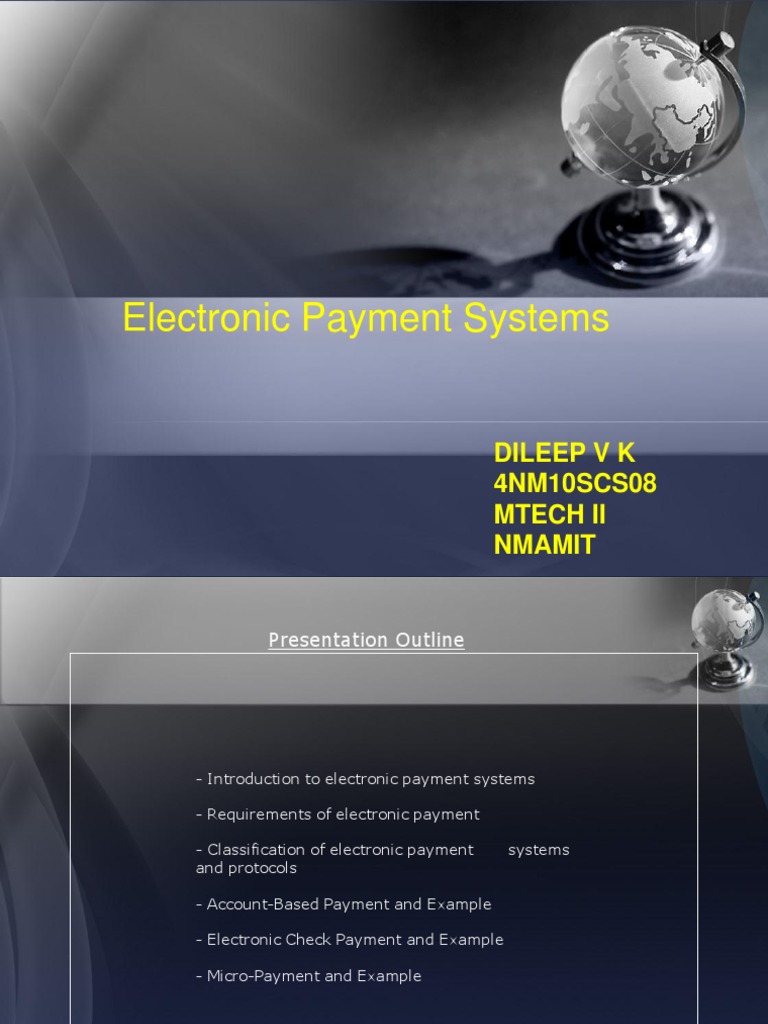 Electronic Payment Systems-Final | PDF | Smart Card | Payments