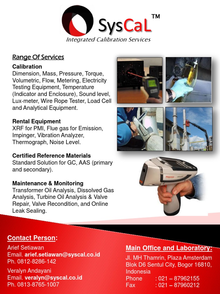 SysCaL (Integrated Calibration Services) | PDF | Combustion | Valve