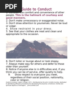 TENETS & Codes of Conduct | PDF