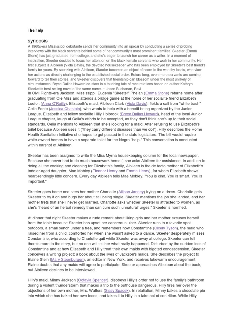 Synopsis: The Help | PDF
