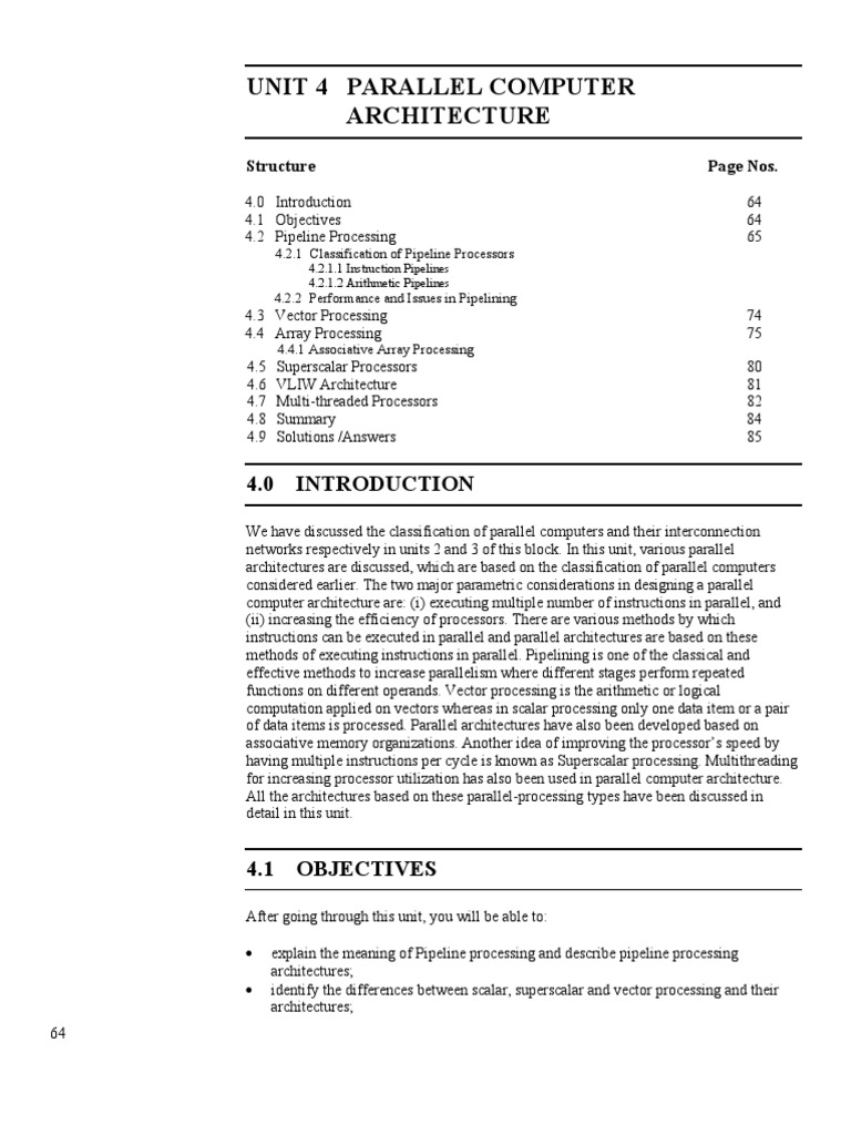 1.4-Parallel Computer Architecture | PDF | Central Processing Unit | Instruction Set