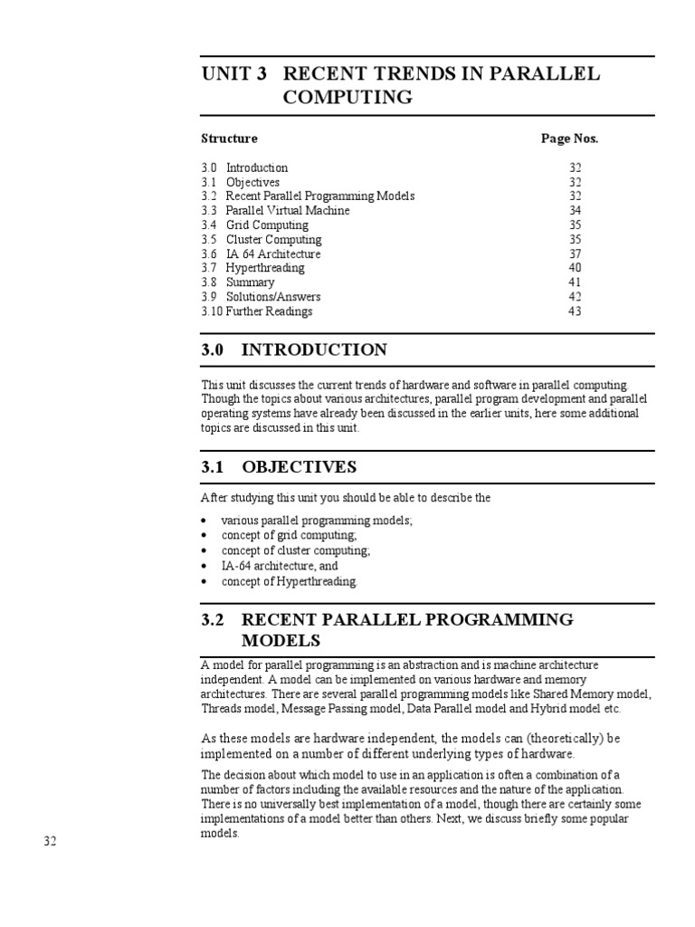 3.3-Recent Trends in Parallel Computing | PDF | Parallel Computing ...