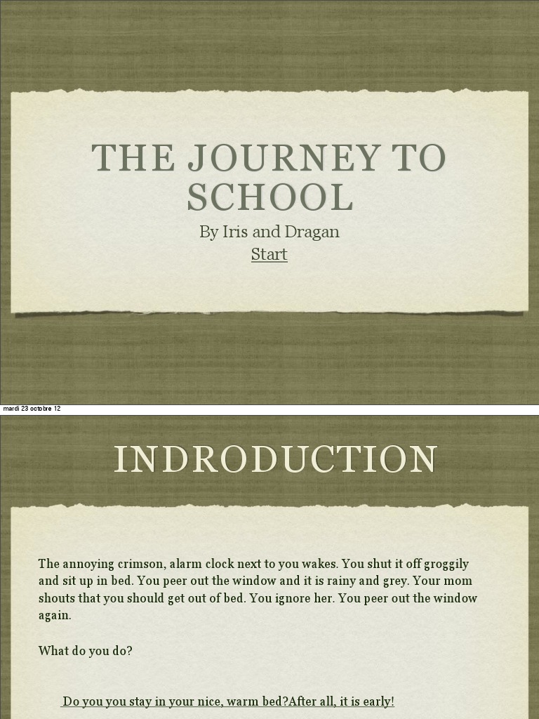 The Journey To School | PDF | Leisure