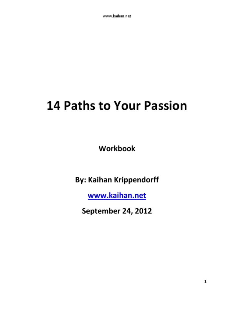 How To Find Your Passion-Workbook-FINAL | PDF | Meditation | Attachment ...