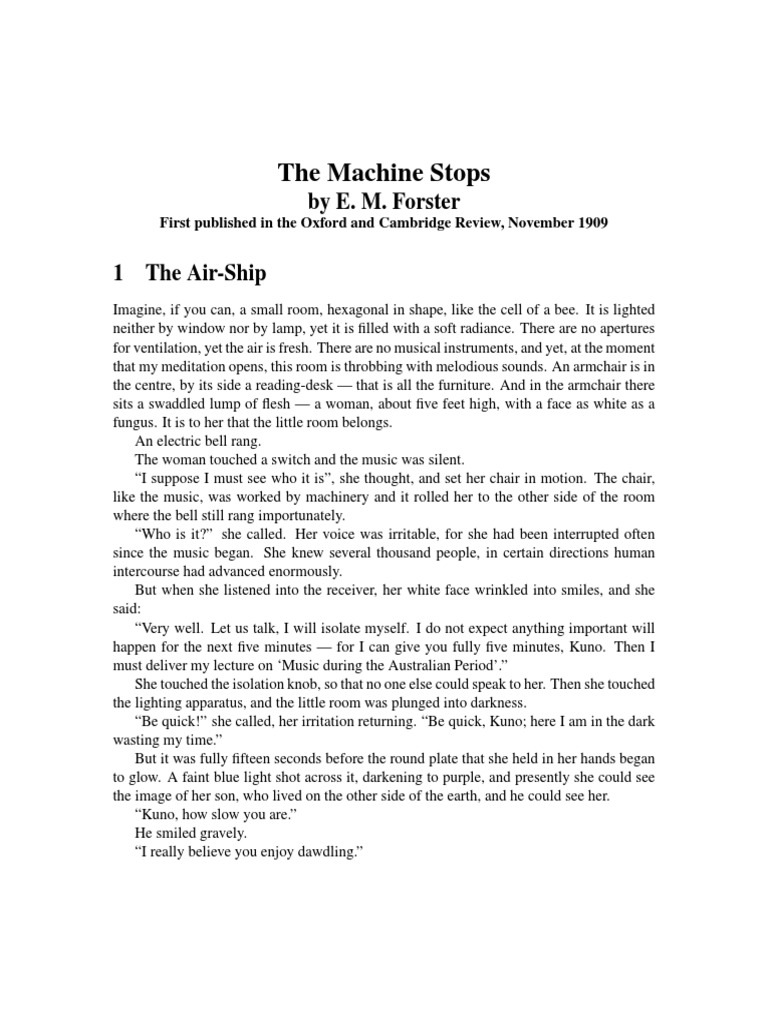 The Machine Stops | PDF | Sky | Earth