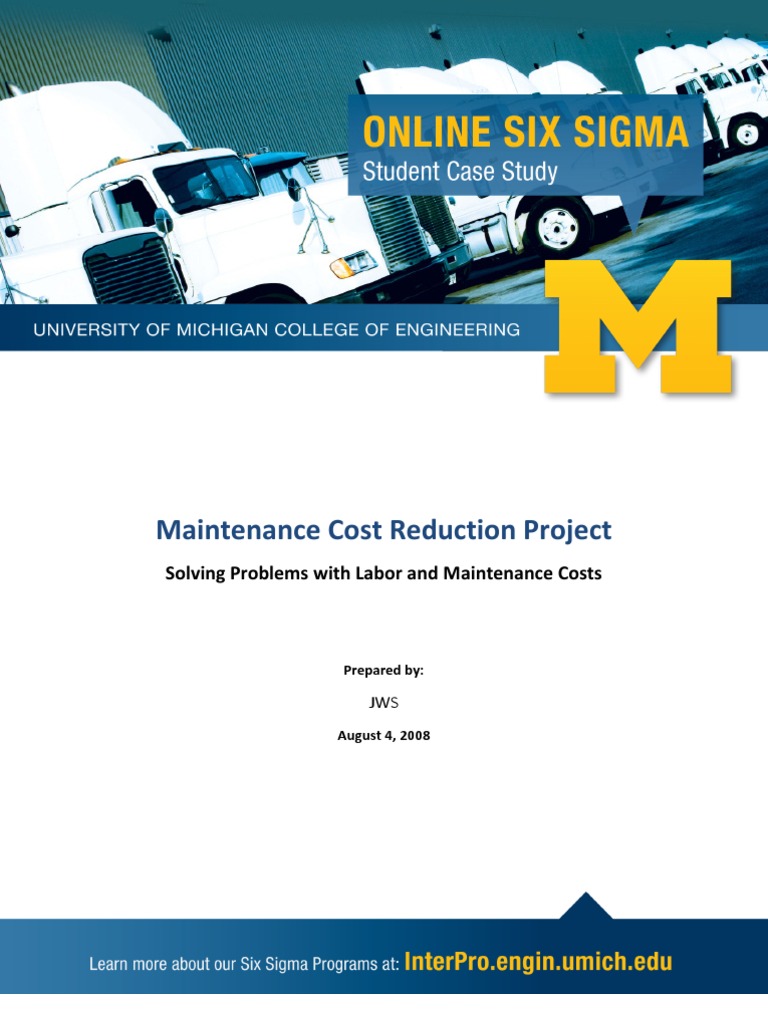 Maintenance Cost Reduction Project: Solving Problems With Labor and ...