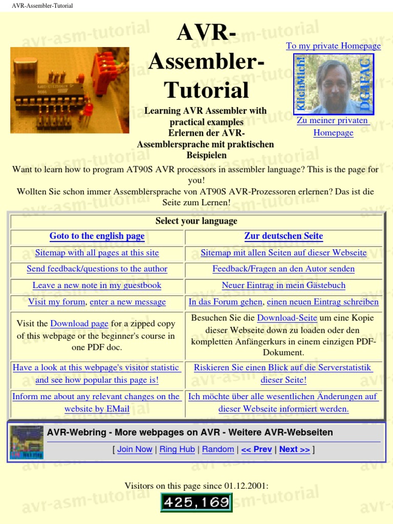 AVR Assembly Tutorial Complete | PDF | Software | Computer Engineering