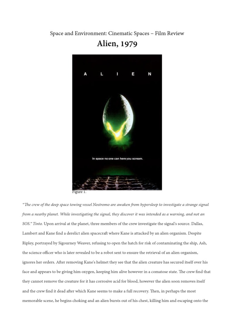 Alien, 1979: Space and Environment: Cinematic Spaces - Film Review ...