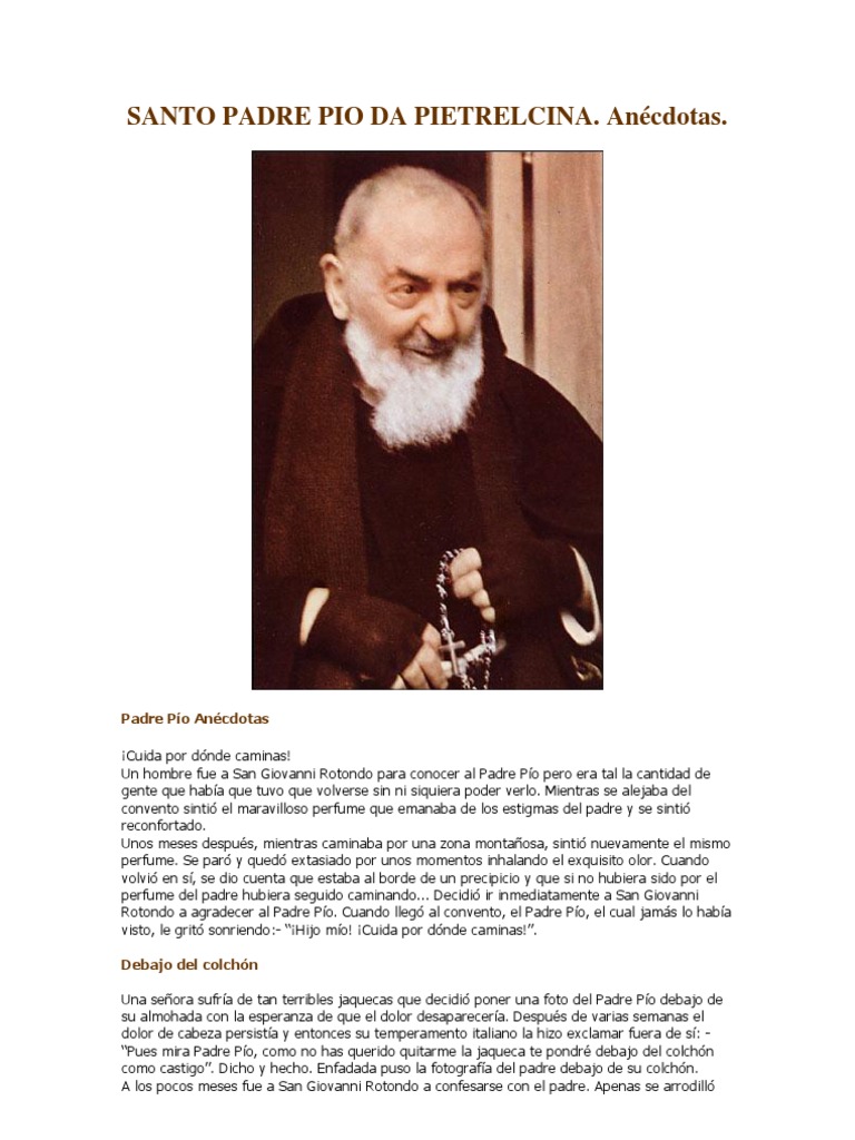 Santo Padre Pio | PDF | Bendición | Papa Pío Xii