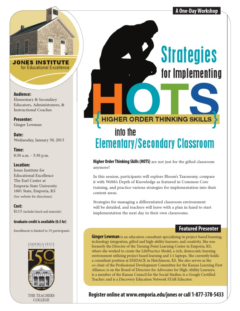 Strategies for Implementing HOTS (Higher Order Thinking Skills) into ...