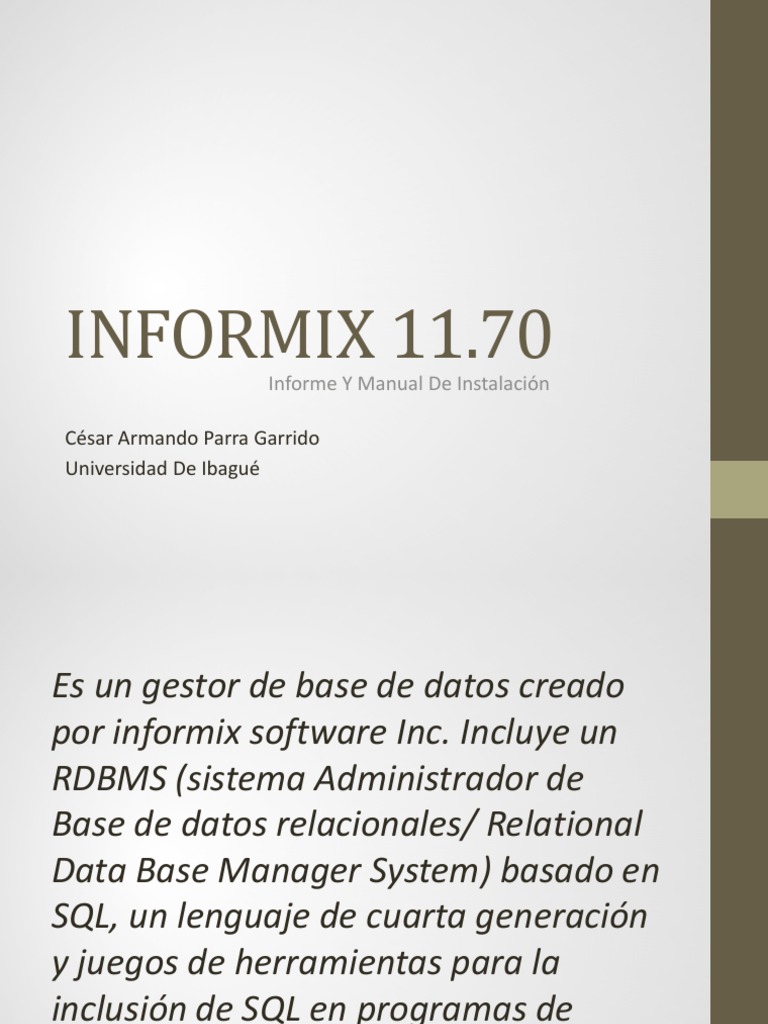 Guia Instalacion Informix | PDF