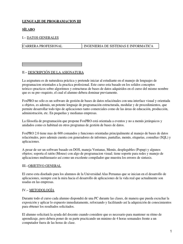 Foxpro 2.6 | PDF | Programa de computadora | Programación