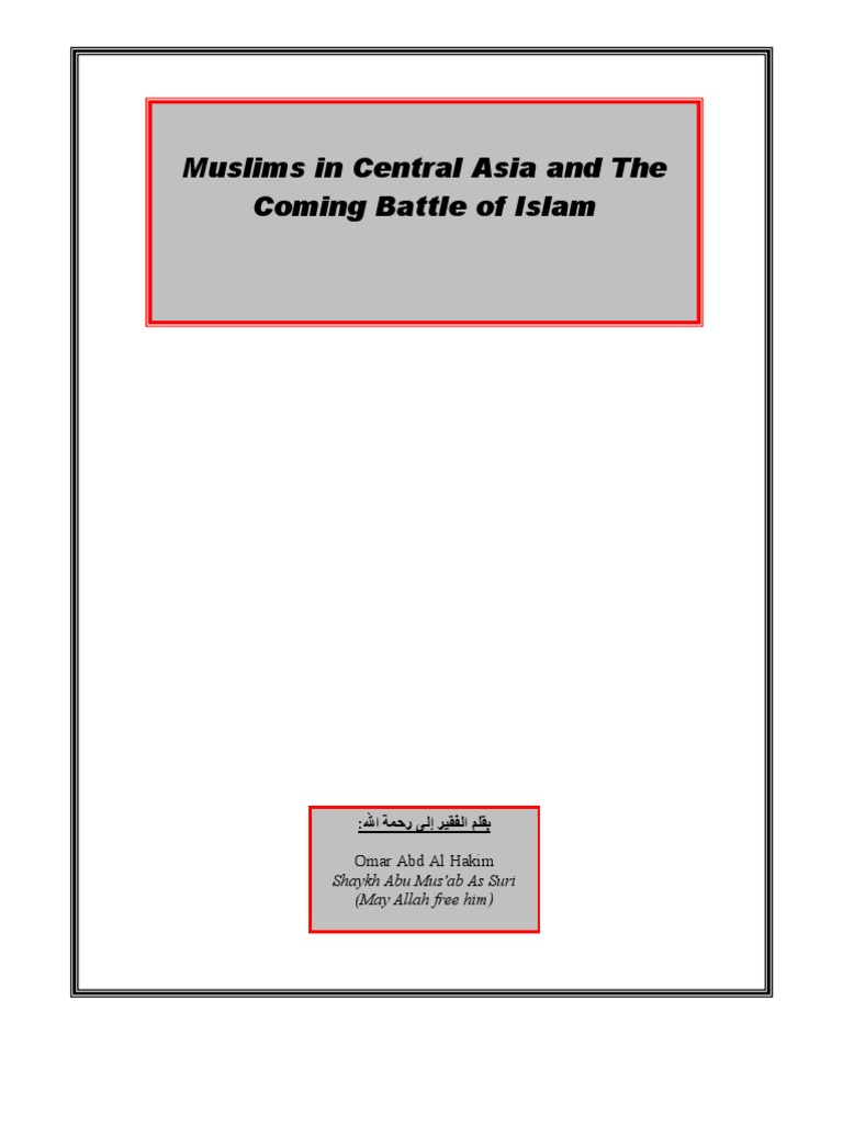 Muslims in Central Asia and The Coming Battle of Islam | PDF ...