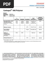 SPEC Carbopol Ultrez 10-1 | PDF | Materials