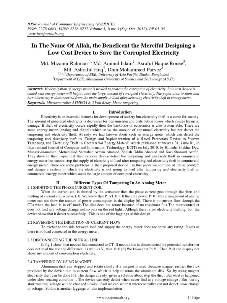 IOSR Journals | PDF | Microcontroller | Analog To Digital Converter
