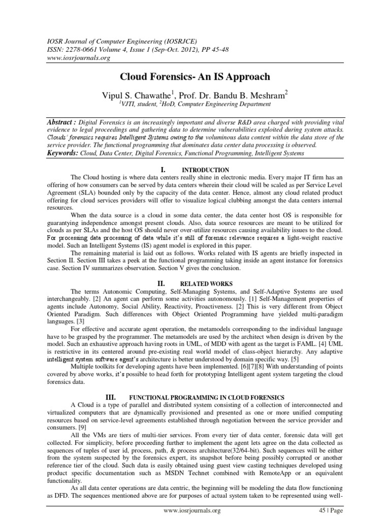 Cloud Forensics-An IS Approach: Vipul S. Chawathe, Prof. Dr. Bandu B ...