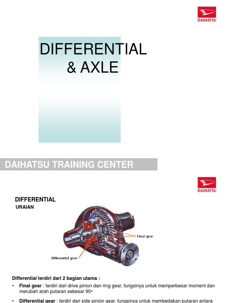 Komponen dan Fungsi Differential Axle | PDF