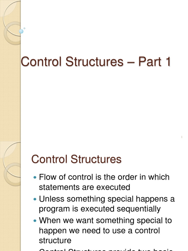 Control Structures - Part 1 | PDF | Control Flow | Computer Programming