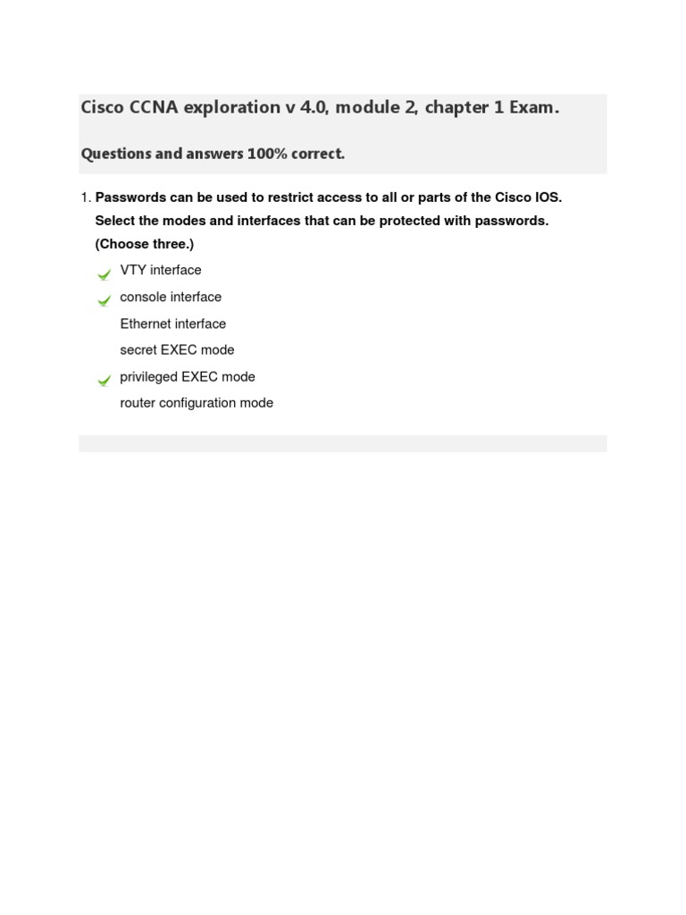 Cisco Ccna Exploration V 4 Pdf Router Computing Computer Network 1153