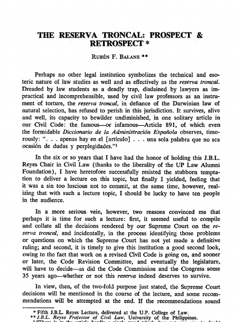 Reserva Troncal | PDF | Intestacy | Property