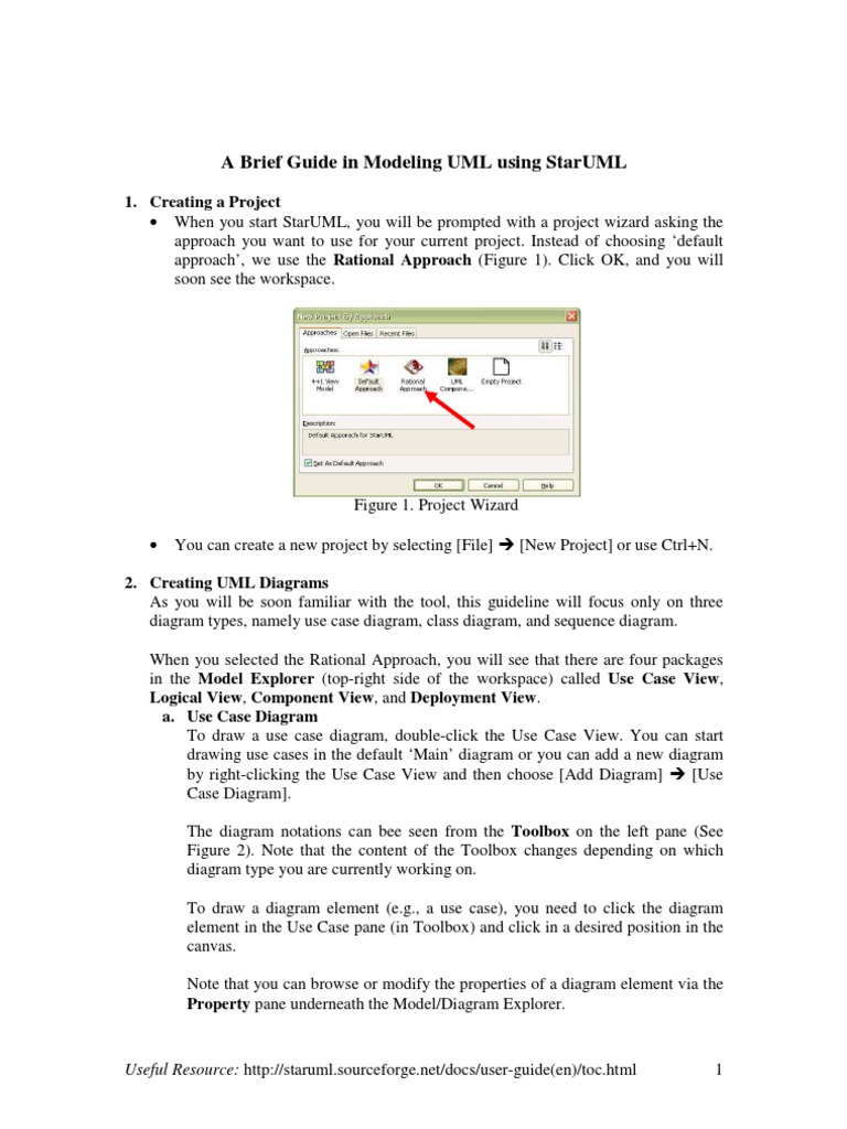 A Brief Guide On UML Modeling With StarUML | PDF | Use Case | Unified Modeling Language