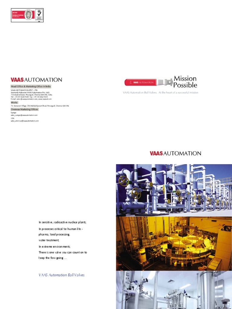 VAAS General Catalogue | PDF | Valve | Oxygen