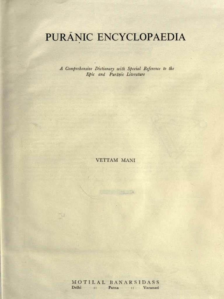 Puranic Encyclopedia - Vettam Ma I - Part1 | PDF | Mahabharata | Puranas