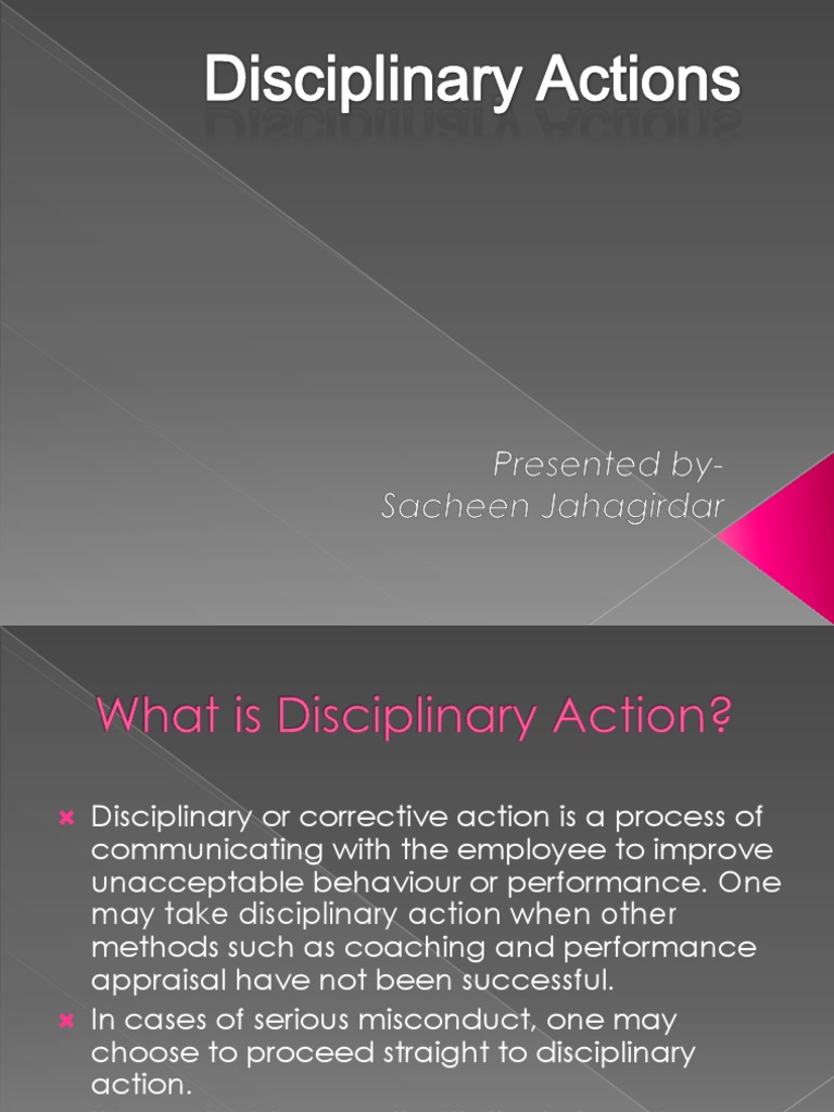 Disciplinary Action | Performance Appraisal | Employment