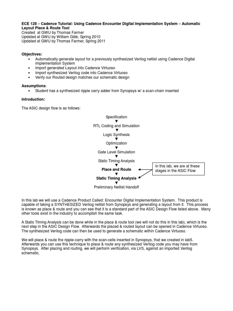 Lab7 Cadence Encounter Place-Route | PDF | Home & Garden | Technology ...