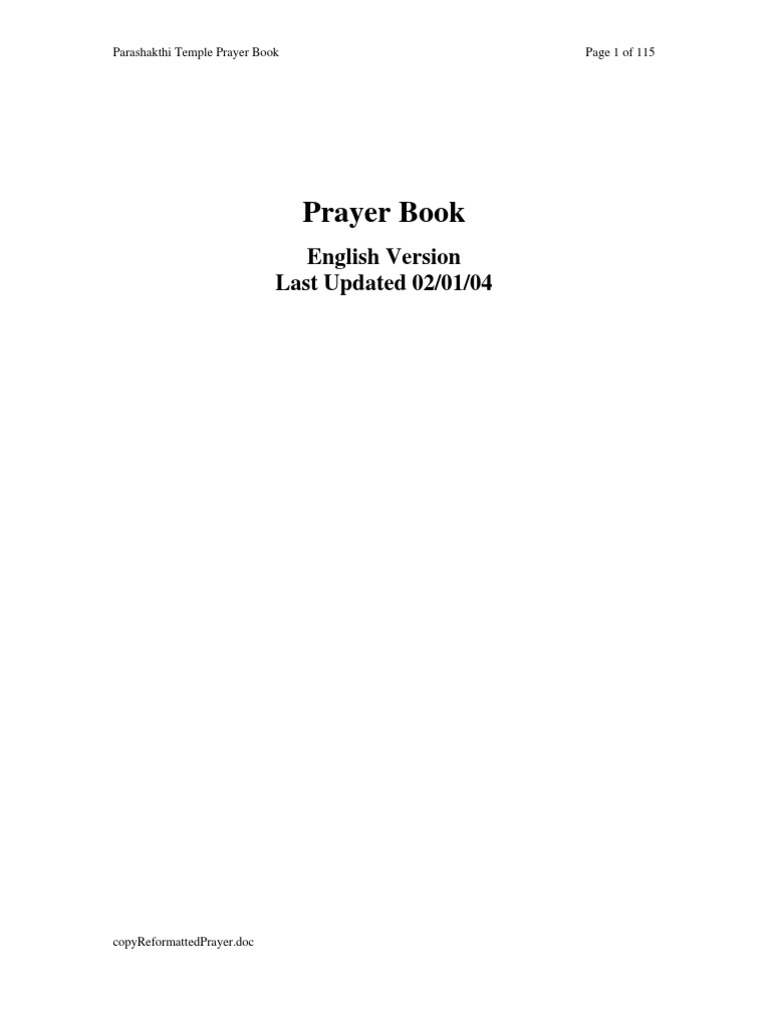 Prayer Book | PDF