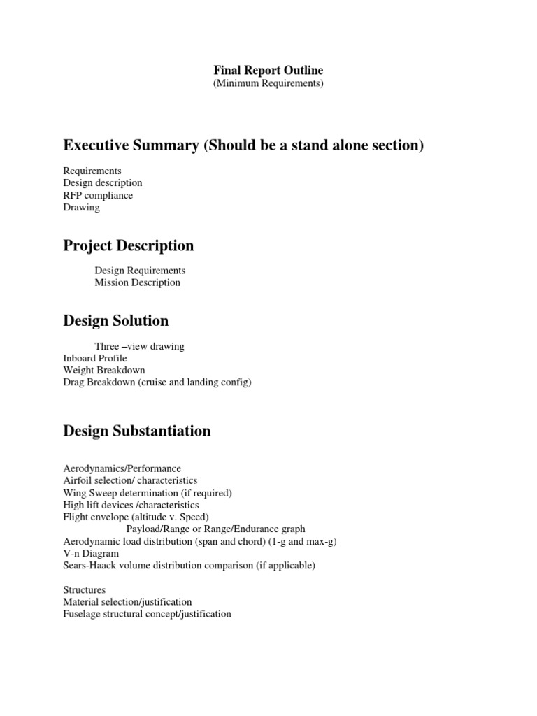 Comprehensive Final Report Outline | PDF